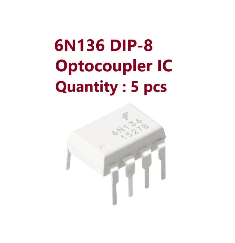 5 pcs of 6N136 DIP-8 Optocoupler IC | Daraz.lk