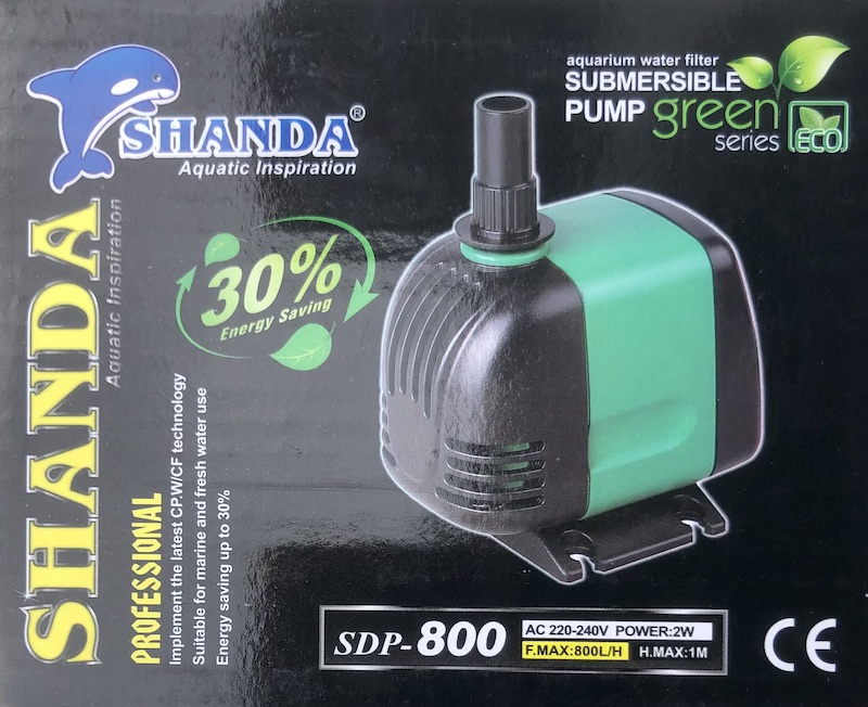 SHANDA SDP-800 Aquarium Water Pump Motor Outlet 2W Power 800L/h Pump ...