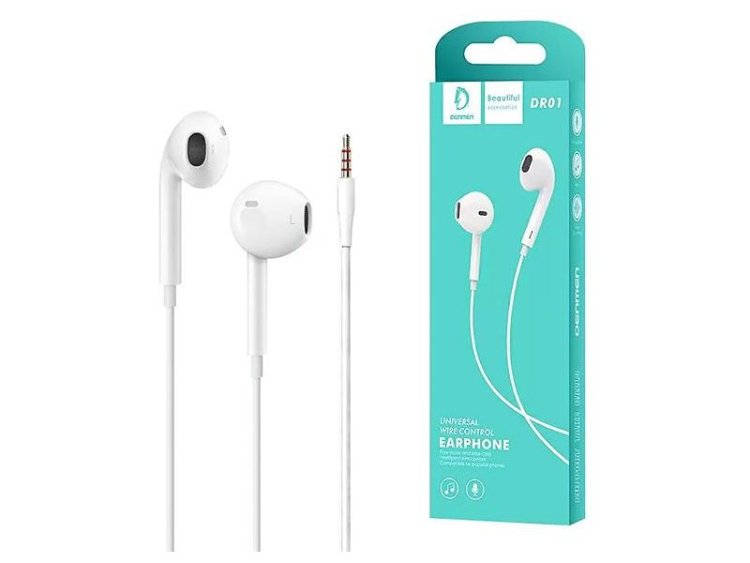 Denmen Headphone Wired Headset 3.5mm Universal Wire Control Earphone ...