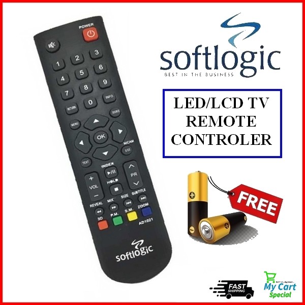 Softlogic TV Arpico LCD/LED Remote Controler AD1021 & Free Batteries ...