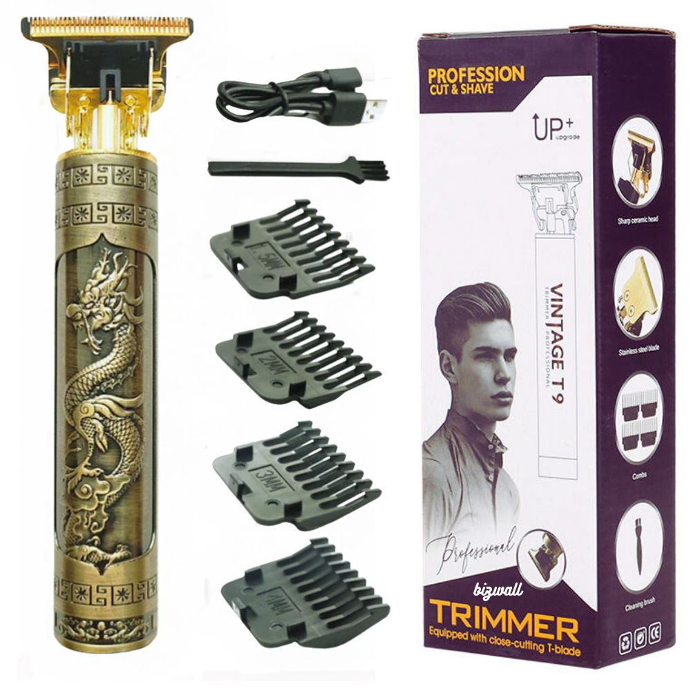 Original T9 Hair Trimmer_ Vintage Dragon Design Professional Cordless ...