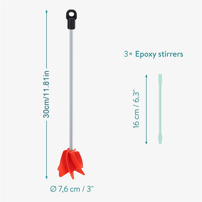 1Set Red Cement Mixer Epoxy Mixer for Drill-5 Gallon Paint and Epoxy ...