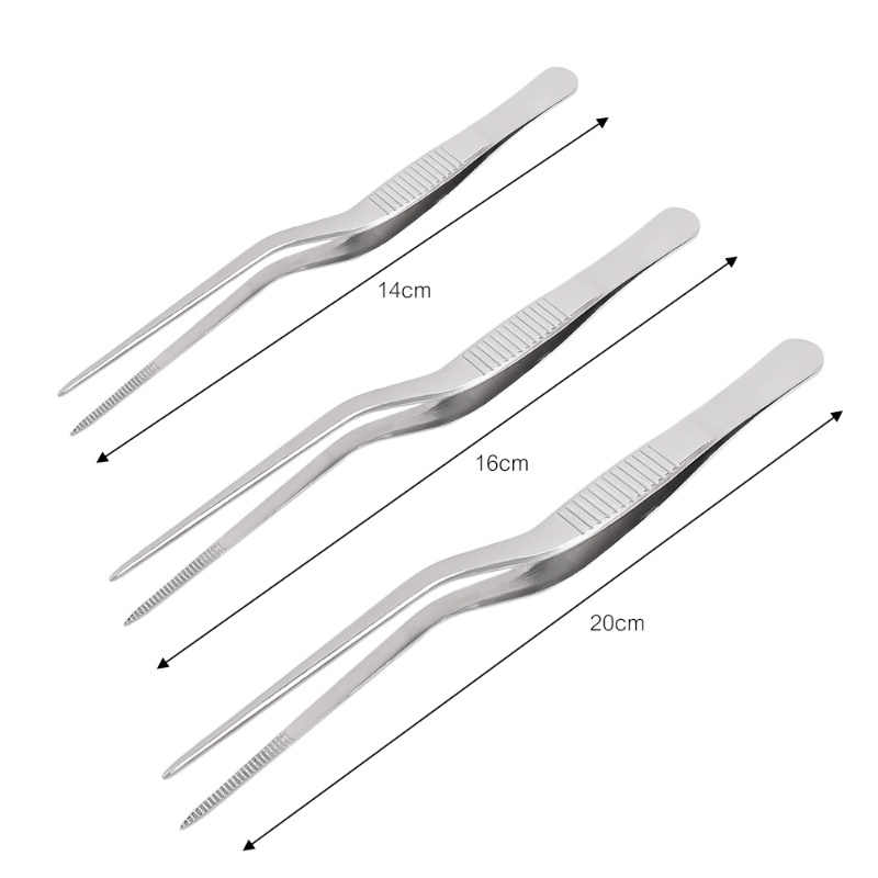 3 Sizes Kitchen Tweezer BBQ Food Tweezer Clip Mini Chief Tongs ...