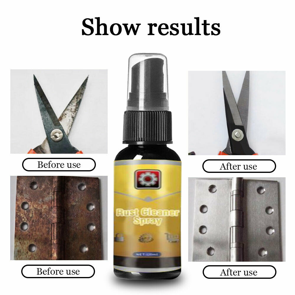 30ML Multi Purpose Rust Remover Spray Metal Surface Chrome Paint Car ...