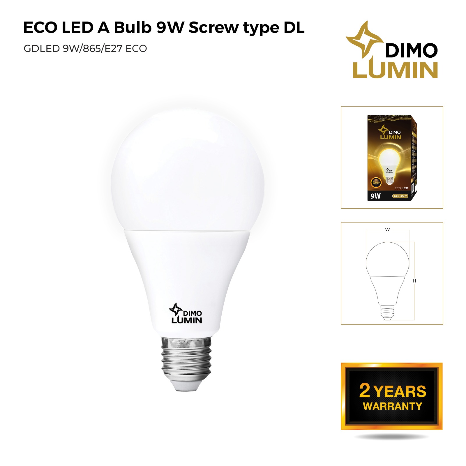 LUMIN ECO LED - 9W Day Light Screw Type | Daraz.lk