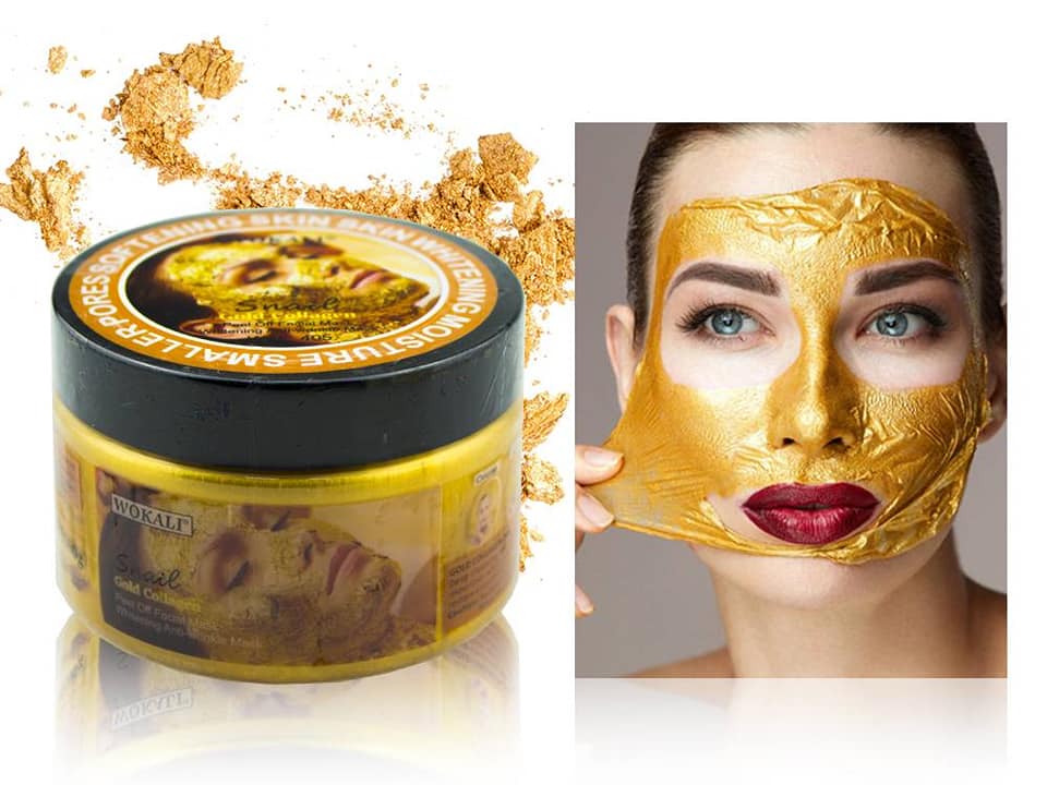 Wokali Snail Gold Collagen Peel Off Mask 300g Anti-Ageing Anti-Wrinkle ...