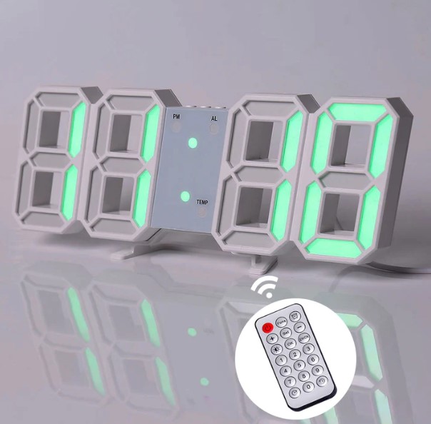 3D LED Digital Wall Clock 719262 | Daraz.lk