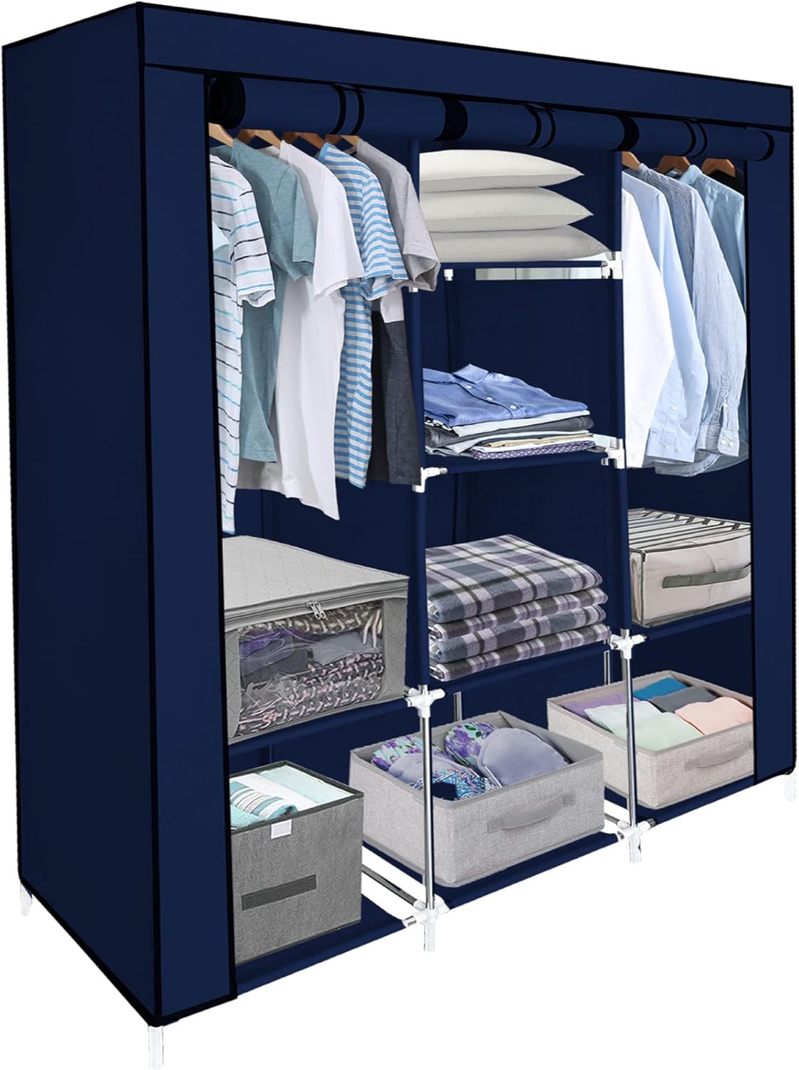 Foldable Cabinet Wardrobe Almirah - Foldable Storage Wardrobe Cupboard ...