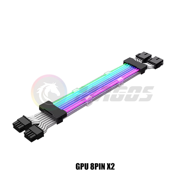 Pc Case Psu Extension Rgb Cable Atx 24pin -E Gpu 8pinx2 Neon Color Line ...