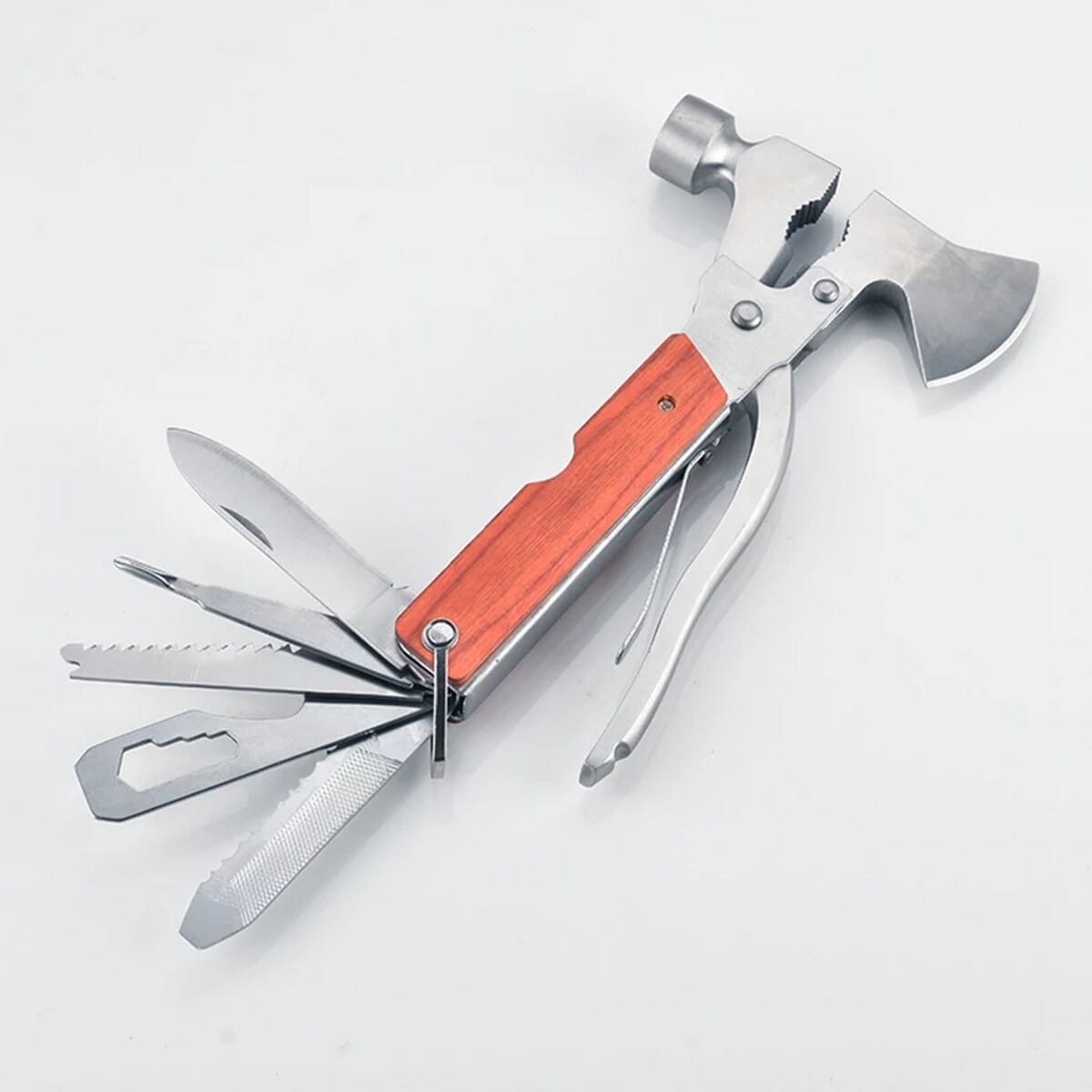 14 in 1 Multi Functional Multi tool Stainless Steel and Wooden Claw ...