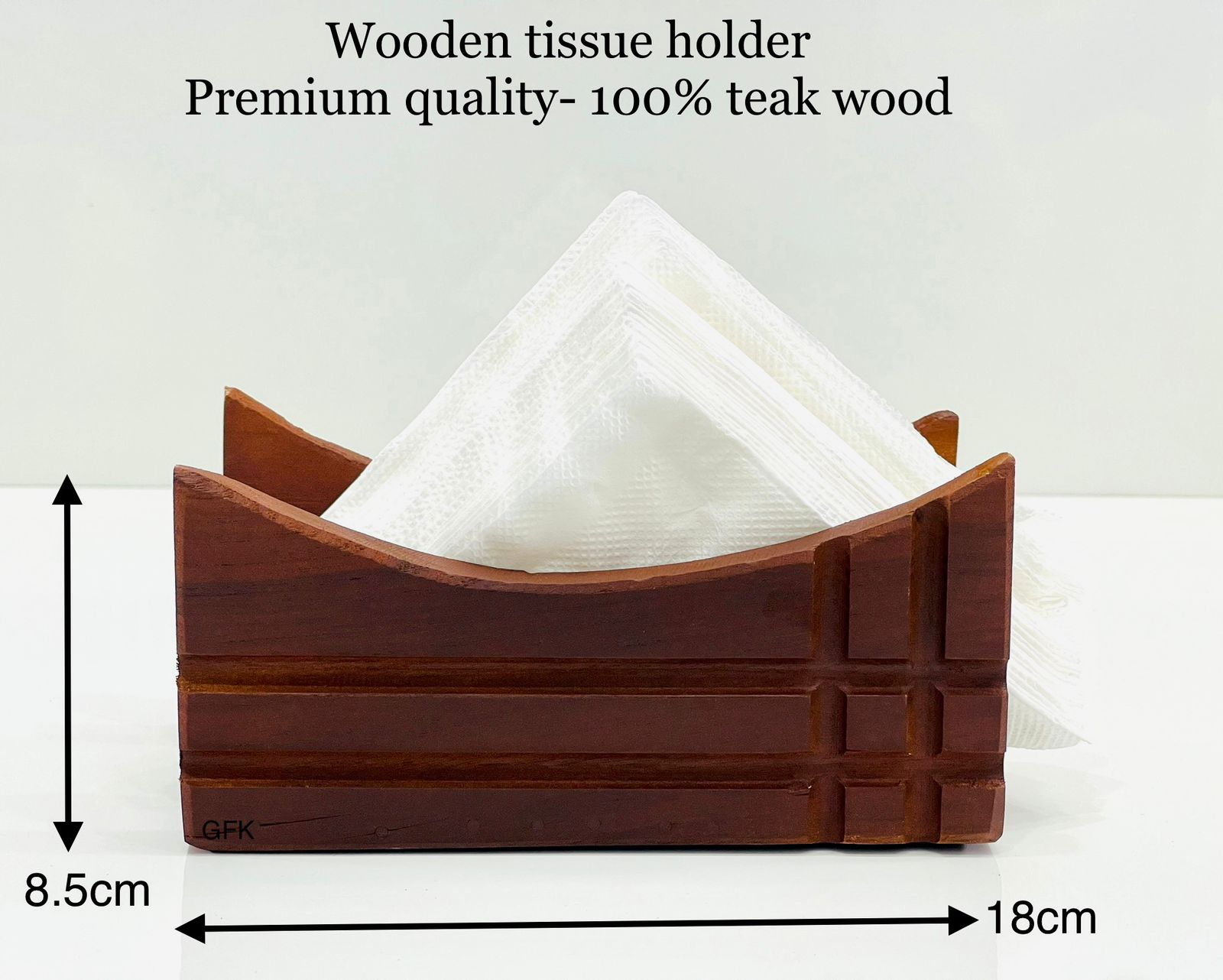 Buy No 2 Premium Teak Wood Tissue Holder - Elegant and Functiona