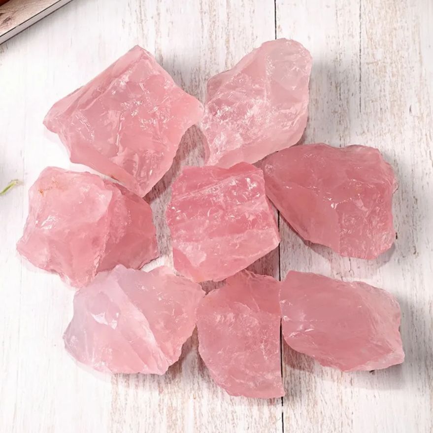 100% Natural Big Rose Quartz Stone Raw Crystals Stones Healing Mineral ...