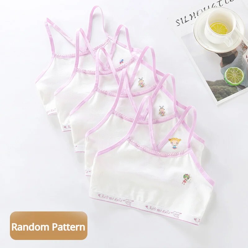 1 Pcs Random Choice Wireless Girls Bras Cotton Adolescence Girls ...