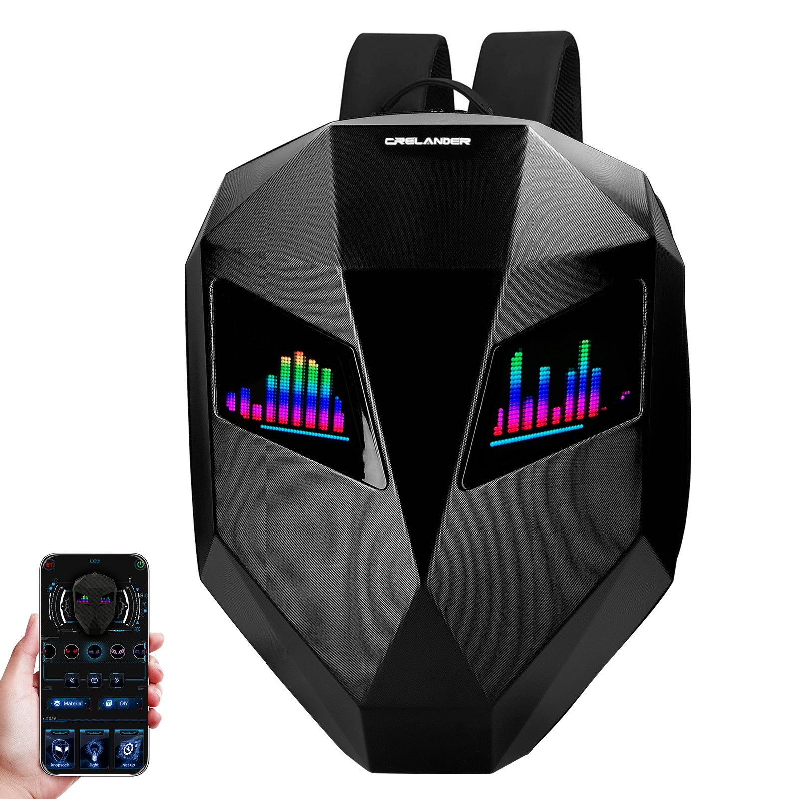 Crelander LED Backpack Motorcycle Riding Backpack Travel Daypack torage ...