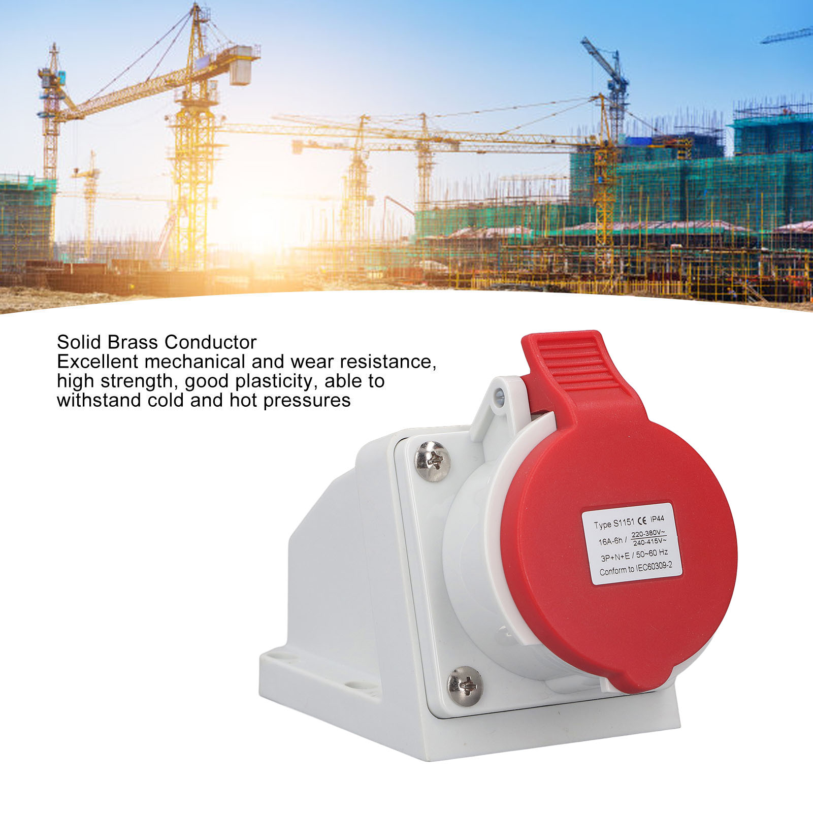 Surface Mount Power Socket 220-380V 240-415V Industrial Socket 5 Core ...