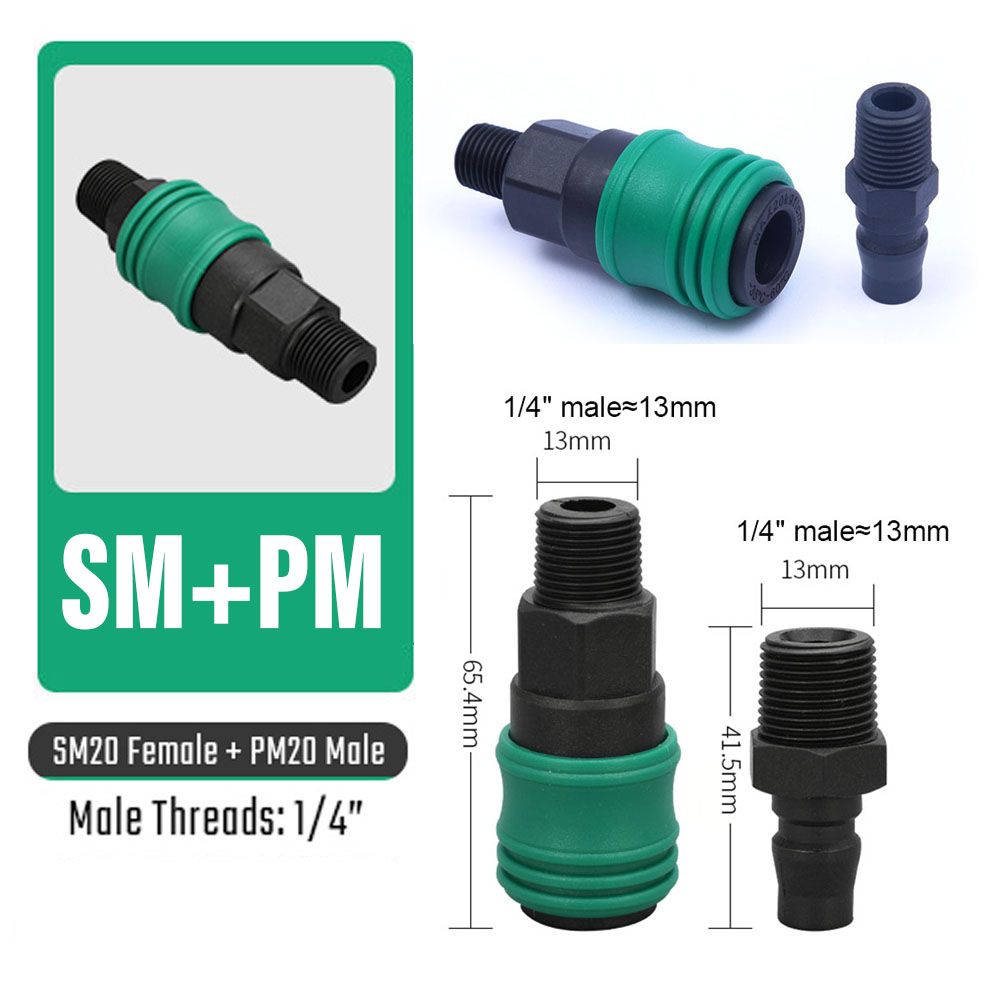 Quick coupler fitting for compressor air hose Plastic steel material ...