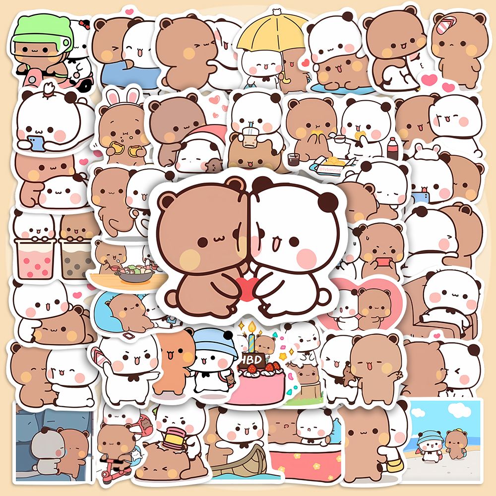 20/40/60 pcs Bubududu Stickers Lovely Cute Bubu Dudu Bear Couple ...
