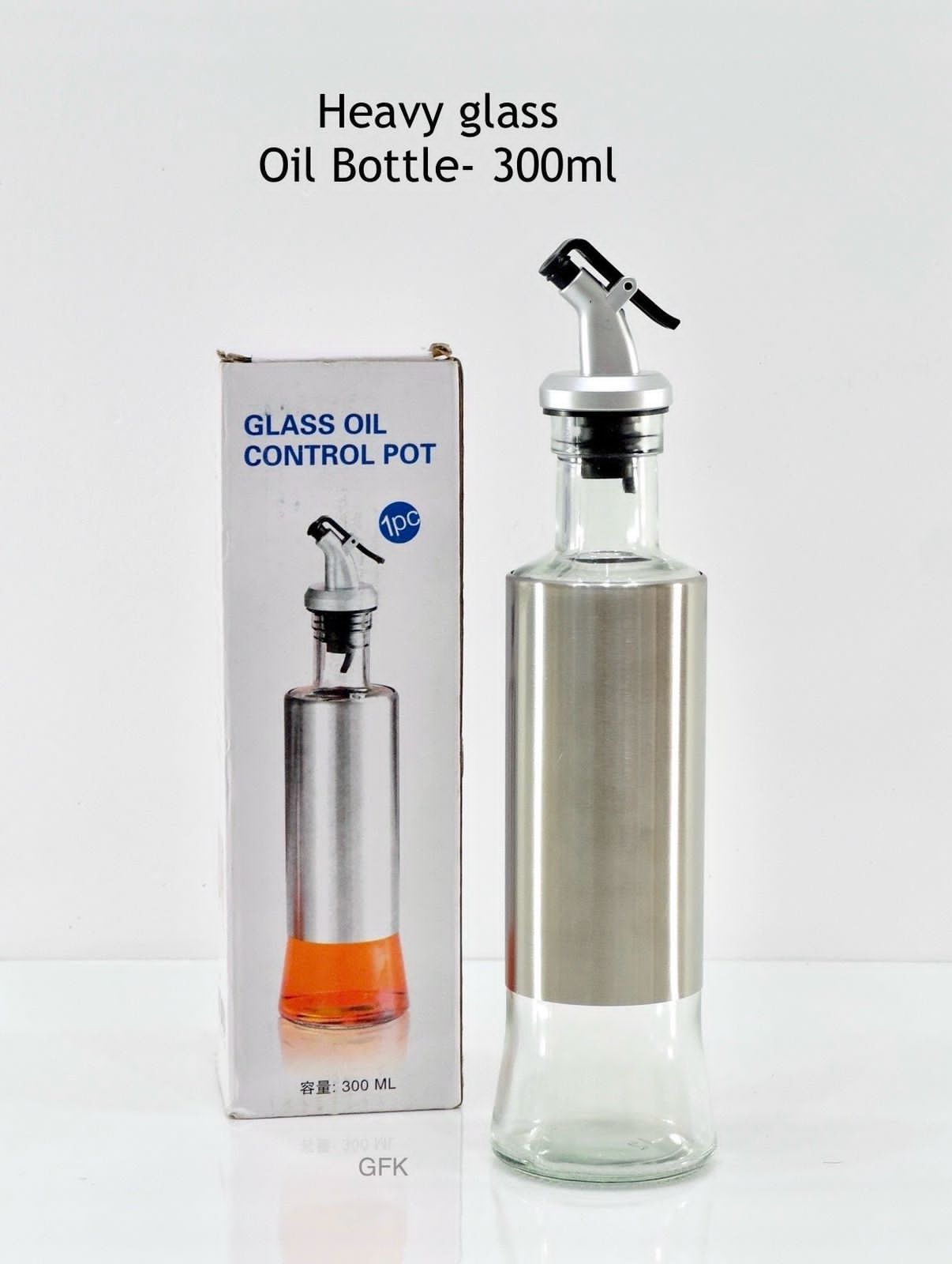 Buy Heavy Glass Oil Bottle Set - 300ml and 500ml - Premium Quali