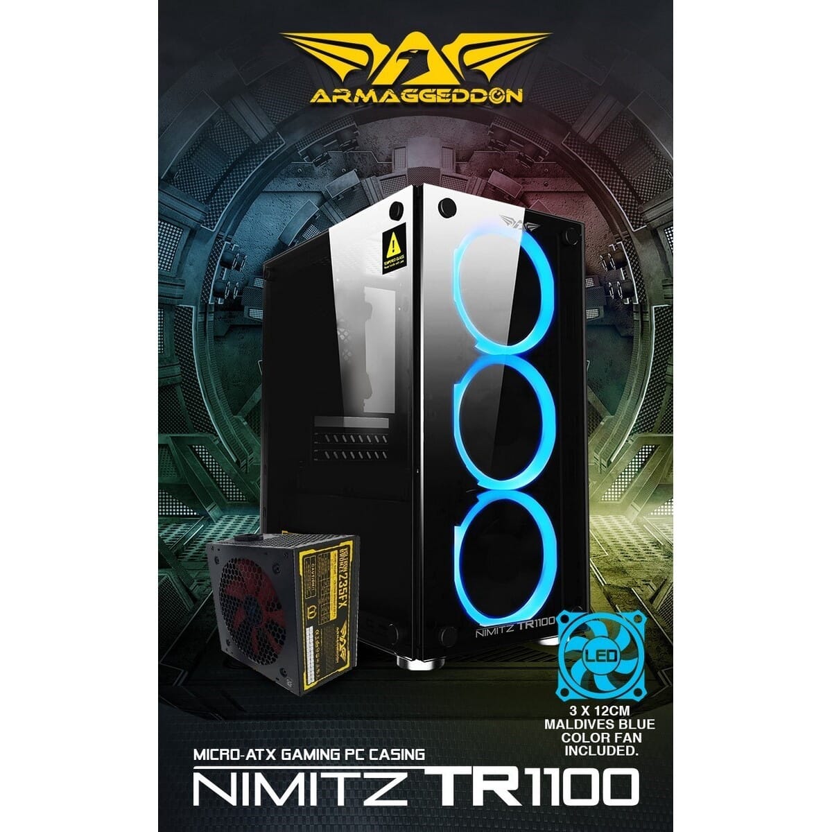 Armaggeddon Nimitz TR1100 Micro ATX Gaming PC Case (BLACK) | Daraz.lk
