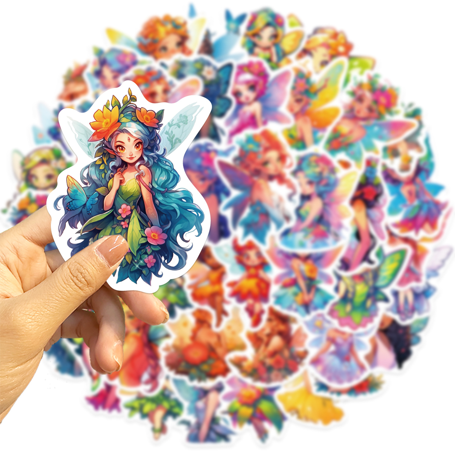 20/40pieces Fairy Stickers Colorful Fantasy Fairies and Angels Stickers ...