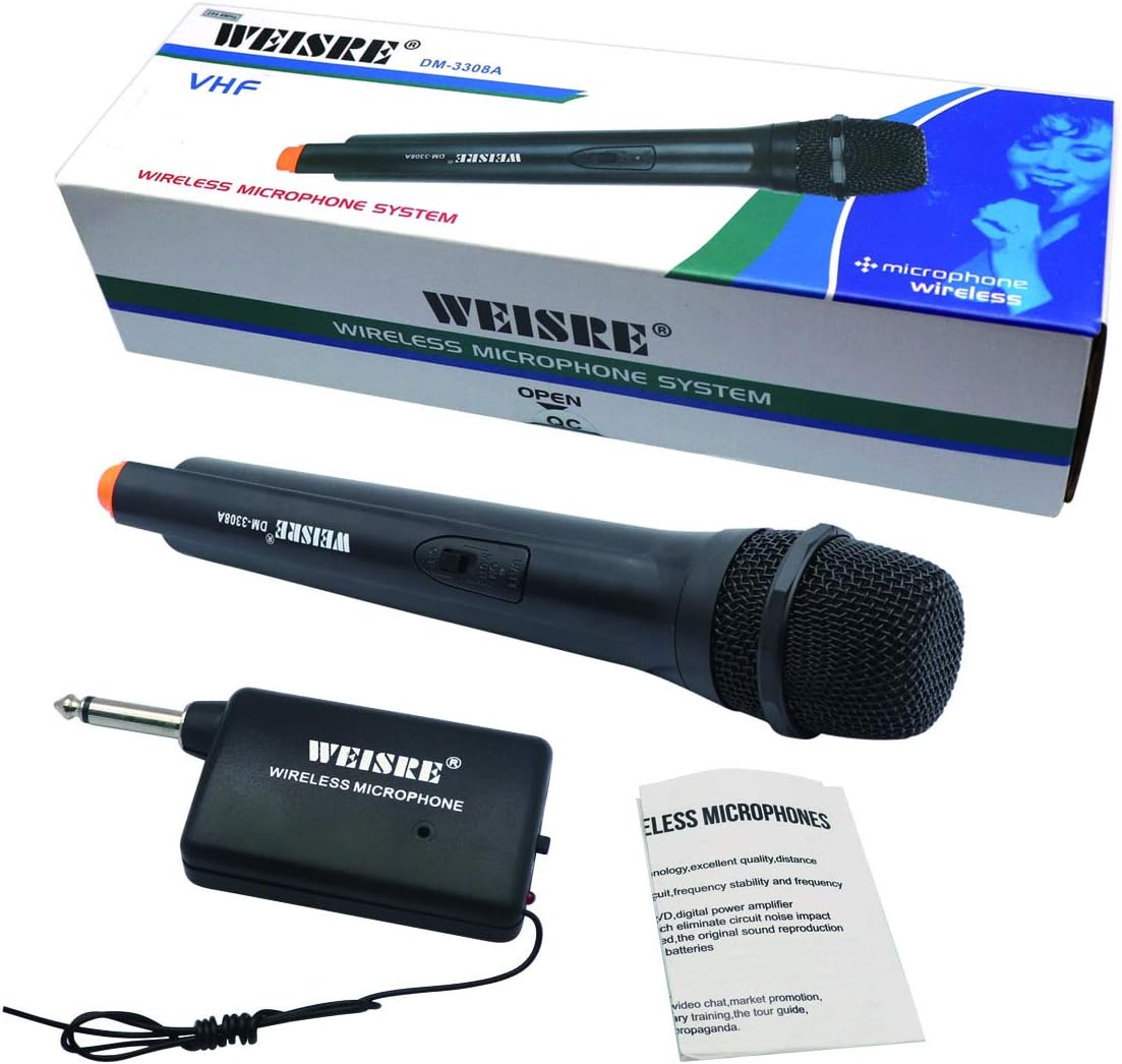 Vocal wireless microphone weisre DM-3308A with wireless karaoke ...