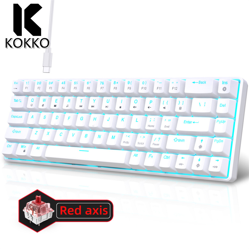 KOKKO Mechanical Keyboard Wired Keyboards For Gaming Cool Lighting Hot ...