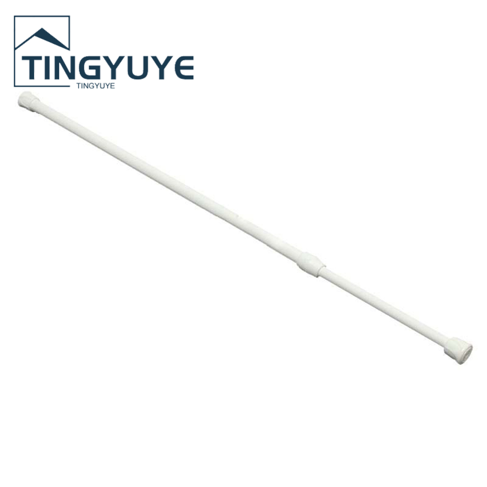 Spring Loaded Extendable Telescopic Net Voile Tension Curtain Rail Pole ...