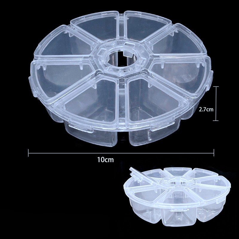 Transparent Plastic Storage Jewelry Box Compartment Adjustable ...