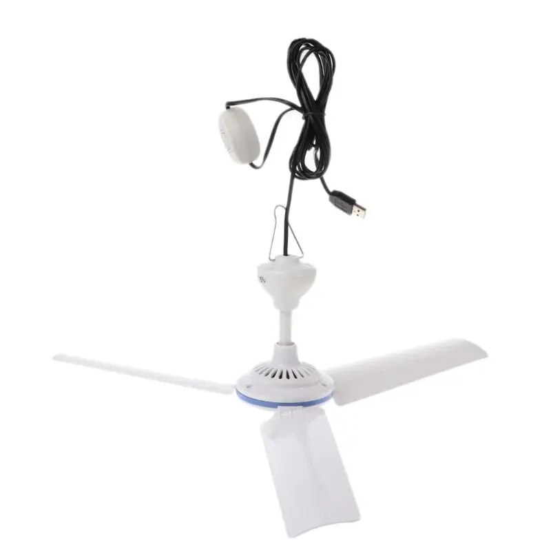 DC 5V Ceiling Fan Air Cooler Portable USB Fans for Bed Camping Outdoor ...
