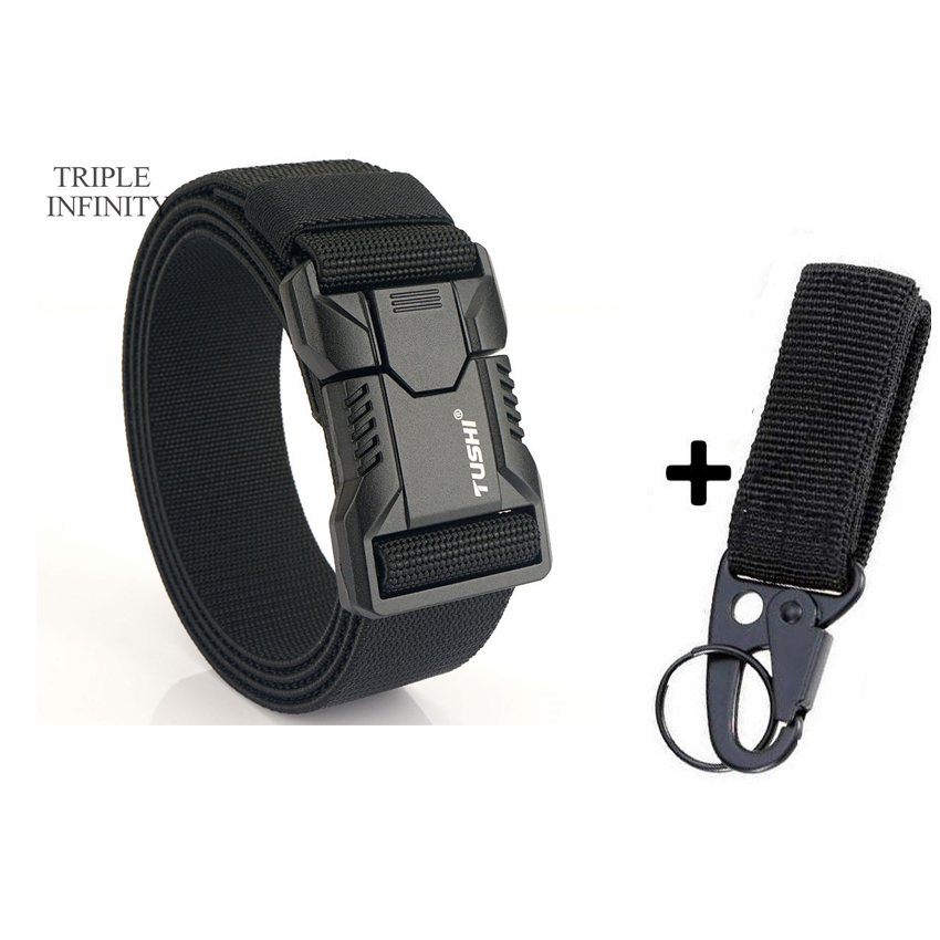 New Aluminum Alloy Quick Release Pluggable Buckle Elastic Belts For Men ...