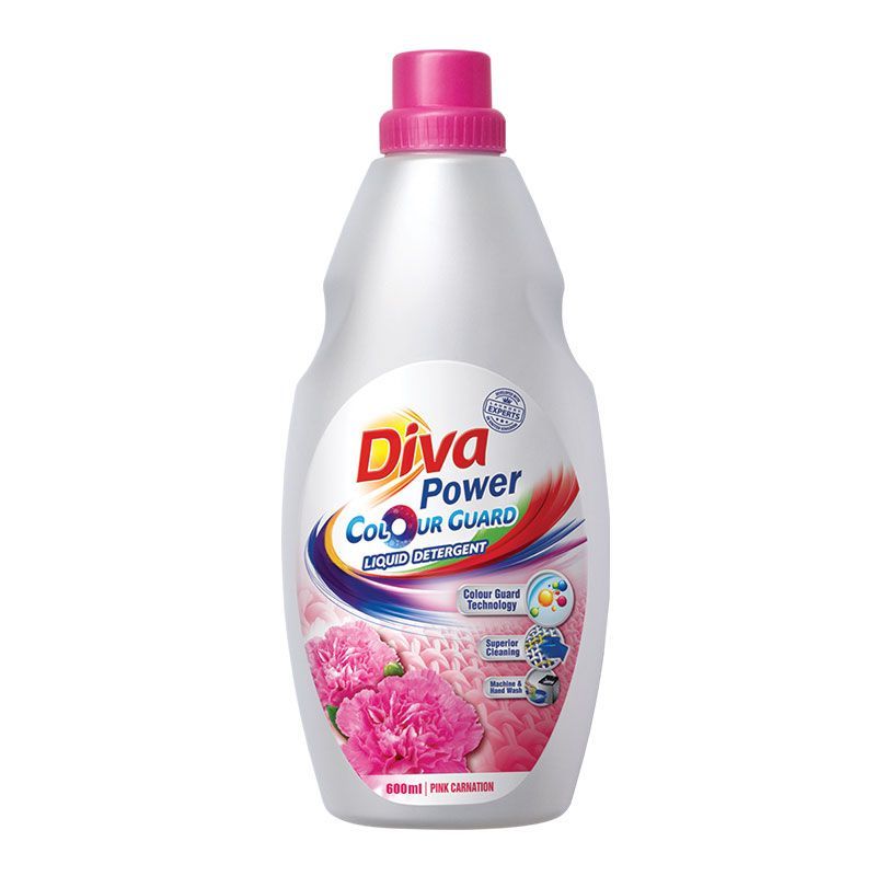 Diva Power Colour Guard Liquid Detergent 600ml free Diva Lemon Laundry ...