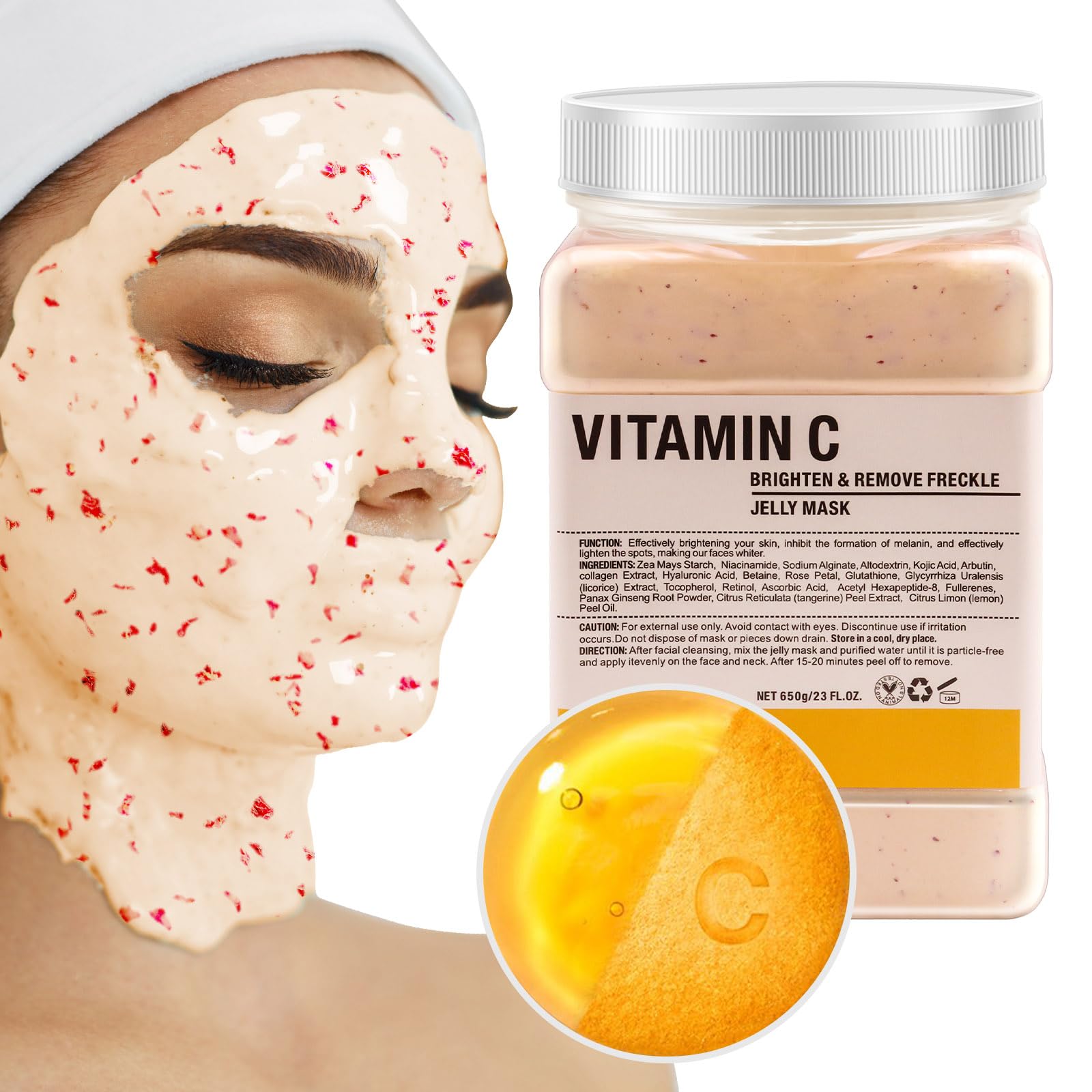 Vitamin C Brightening & Freckle Removal Jelly Mask | Daraz.lk