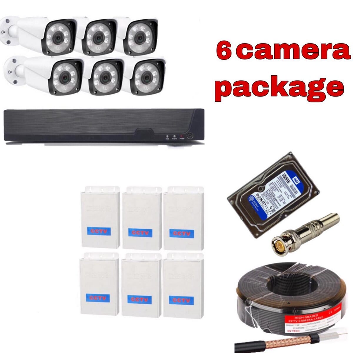 6 HD CAMERA COMPLETE SET - CCTV Camera System | Daraz.lk