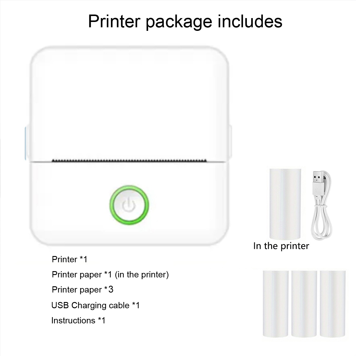 Mini Printer, Inkless Sticker Maker, Free Cut Small Pocket Printer ...