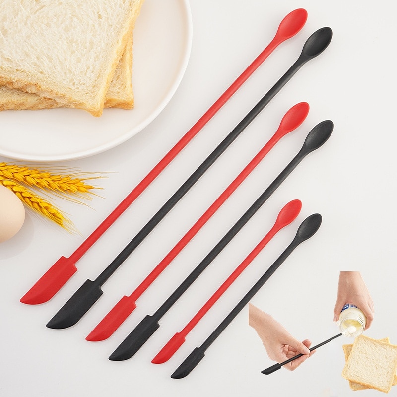 【Hot】 Mini Silicone Spatula Heat Resistant Long Handle Dual-Ended ...