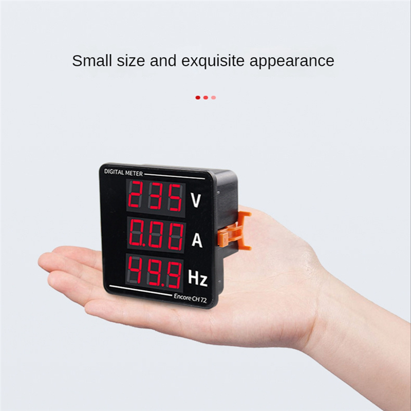 AC Ammeter Voltmeter Three Display Current Voltage Frequency Meter ...