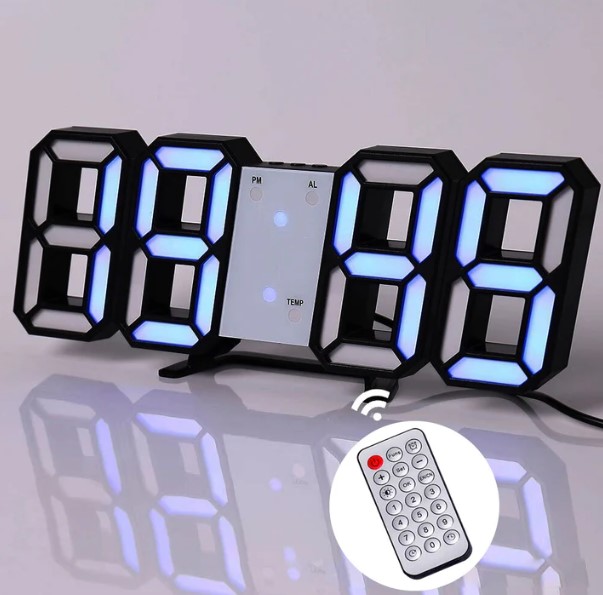 3D LED Digital Wall Clock 719262 | Daraz.lk