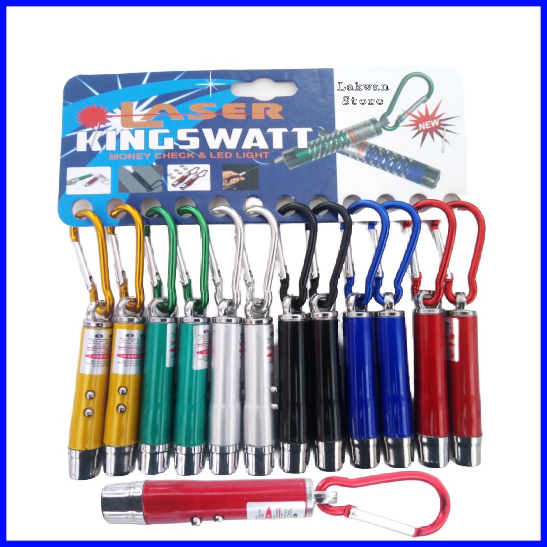 3 in 1 Multifunctional Mini Laser Light Pointer (600 nm, RED) UV light ...