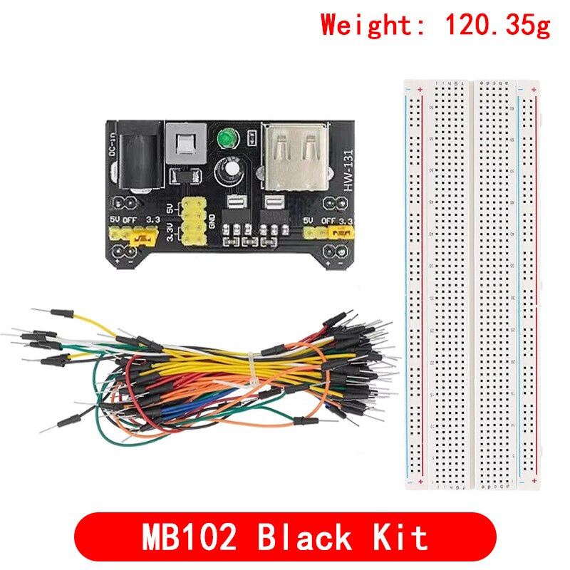 3.3V/5V MB102 Breadboard power module+MB-102 830 points Prototype Bread board for arduino kit ...