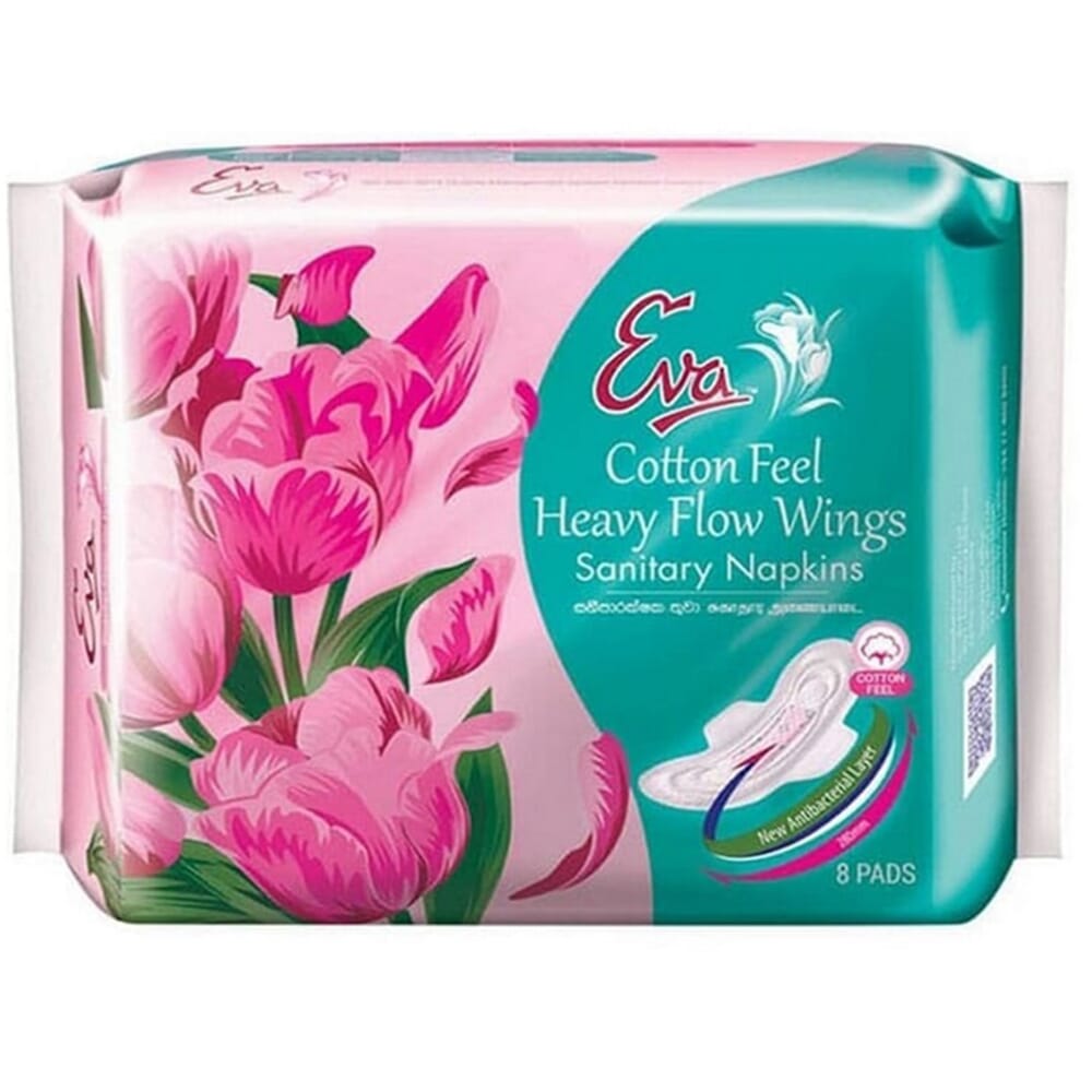 Eva Cotton Feel Heavy Flow Wings 8 Pcs | Daraz.lk