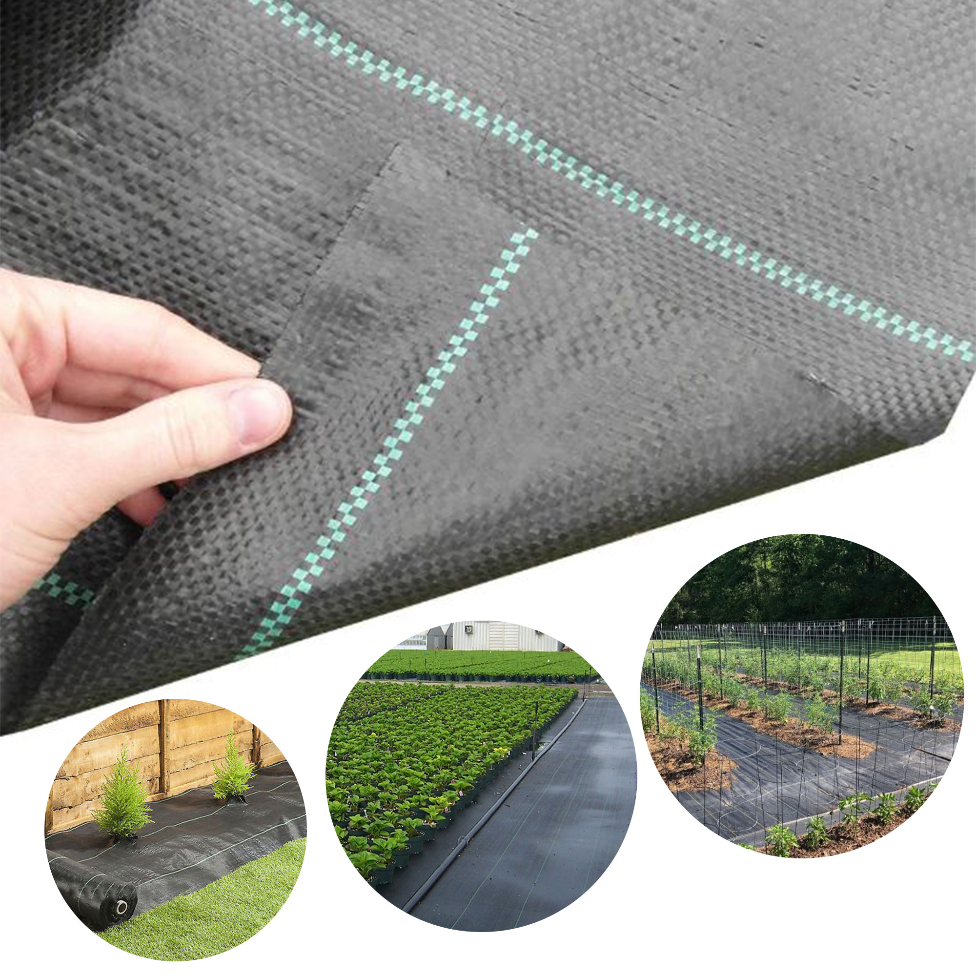 Heavy Duty Weed Barrier Plastic Green House Ground Cover 3/5m Width ...