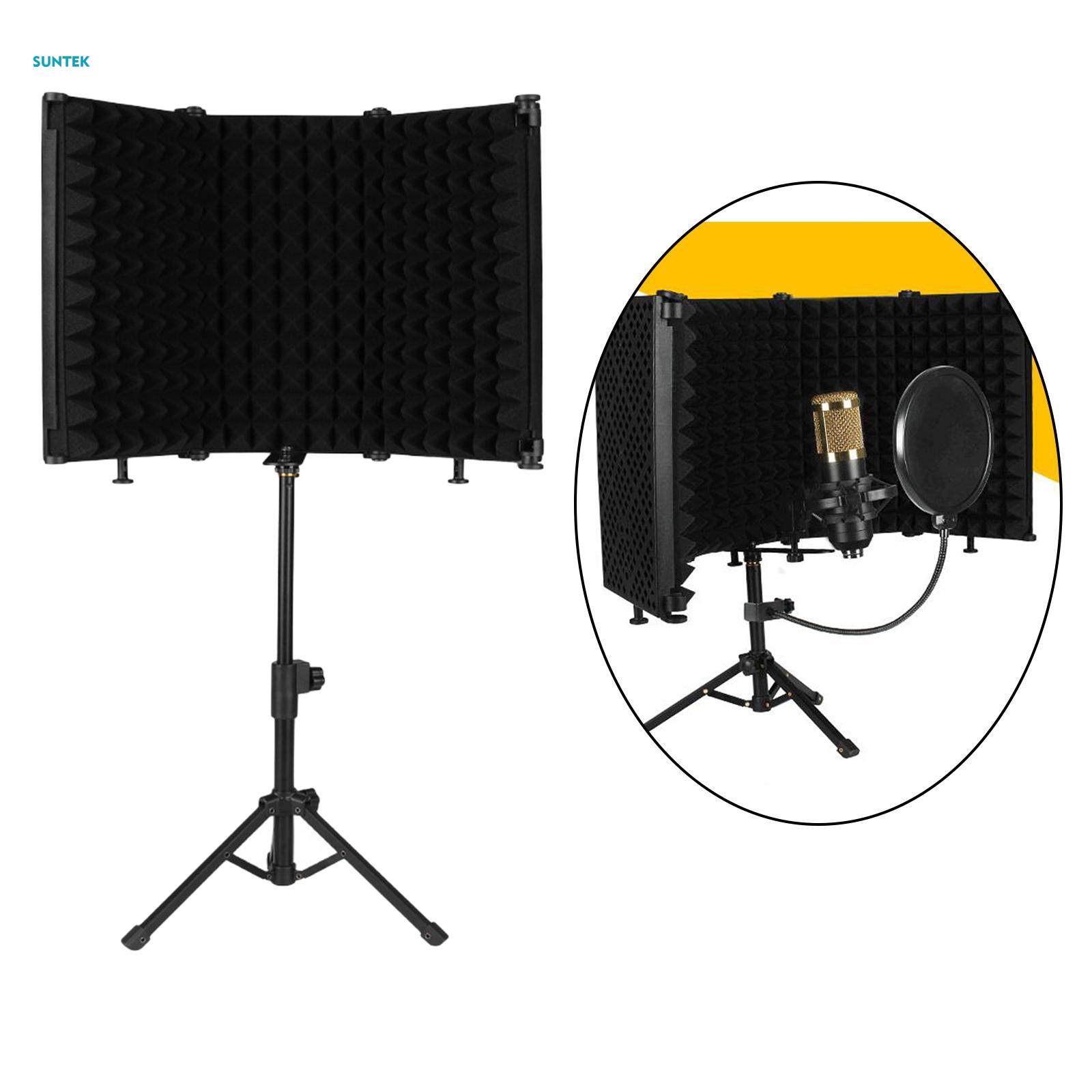 Studio Microphone Isolation Shield Sound Windshield Mic Sound Absorbing ...