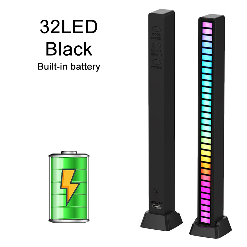 2pack Rgb Music Rhythm Lights Thpe-C Charge Built-In Rechargeable Music ...