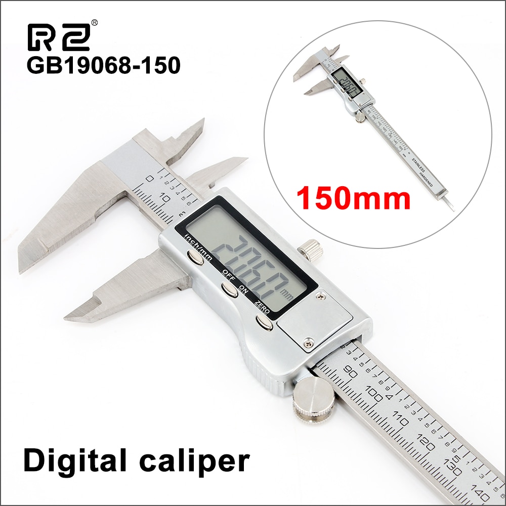 RZ Vernier Caliper Electronic Digital Caliper Stainless Steel Handheld ...