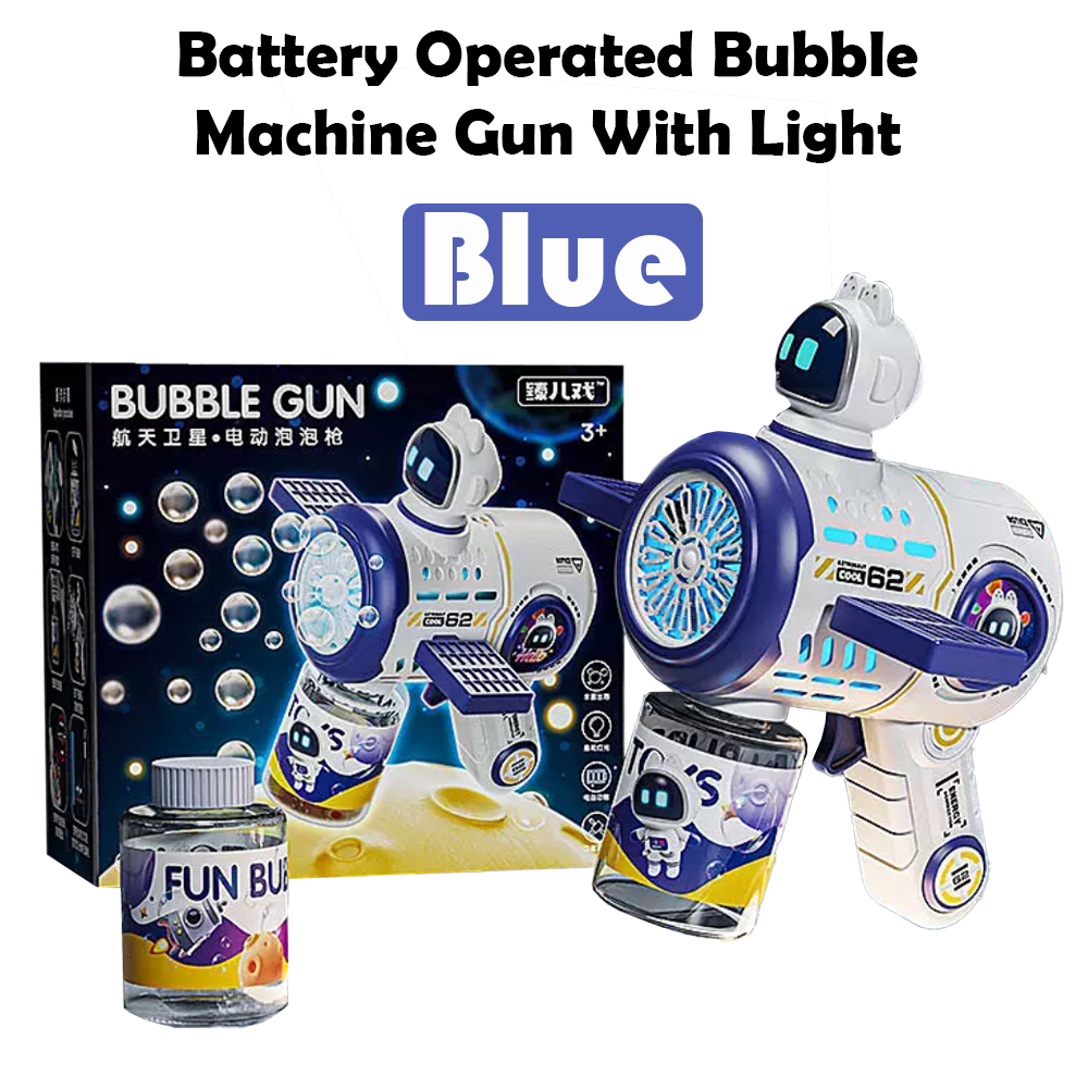 Battery Operated Bubble Machine Gun With Light | Daraz.lk