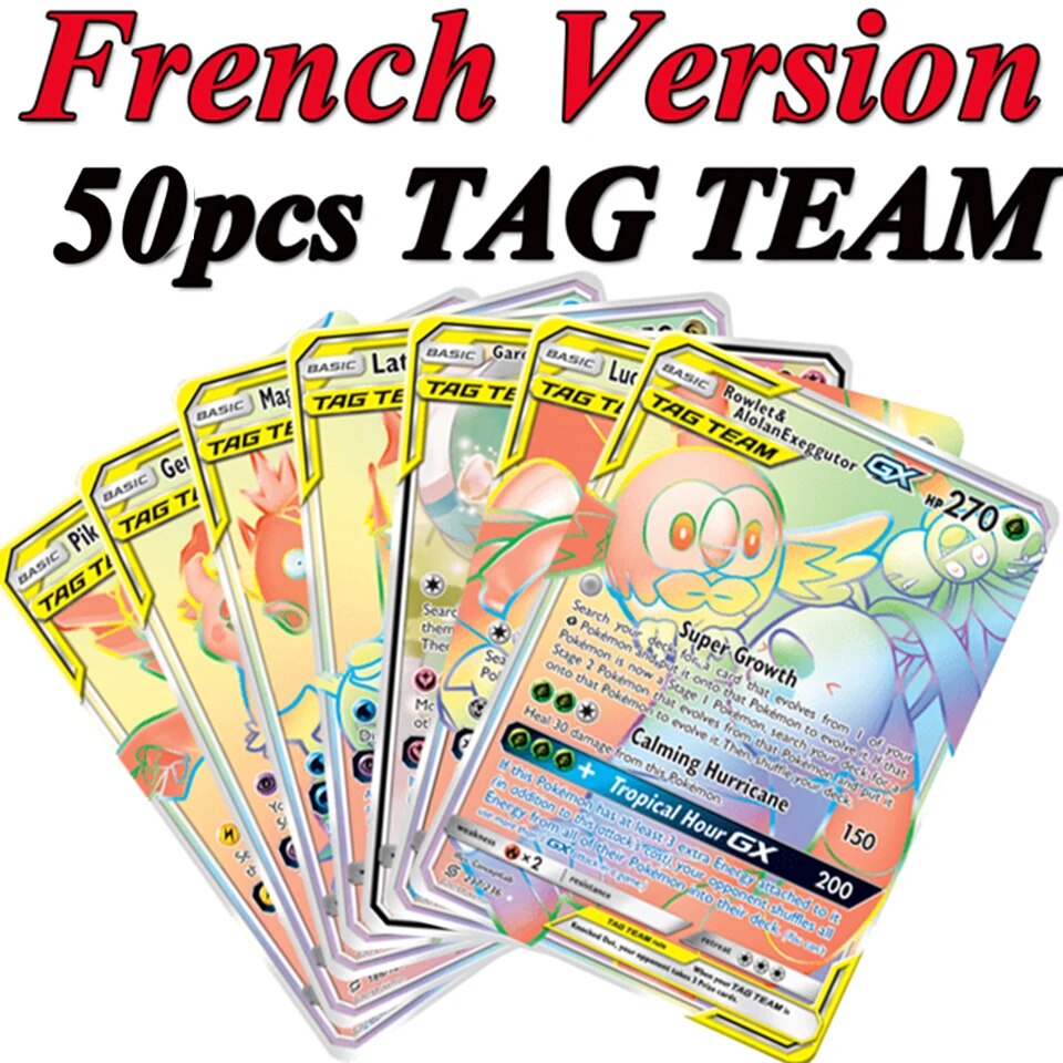 French Pokemon Cards Metal Gold Franai Vmax GX Energy Card Charizard ...