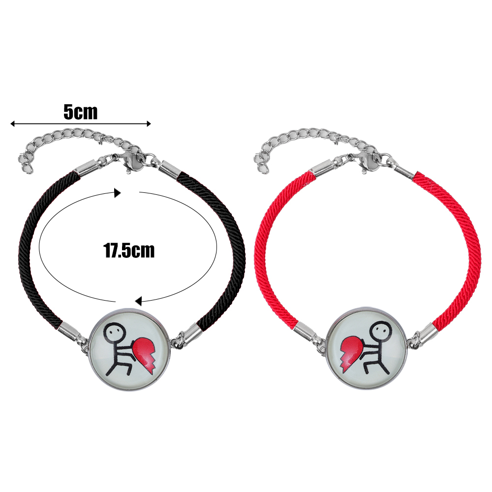Luminous Couple Bracelet - Sun and Moon Braided Jewelry Gift | Daraz.lk