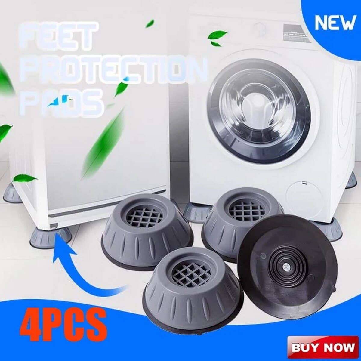 4 PCS/Set Anti Vibration Washing Machine Feet Pads Rubber Legs Silent ...