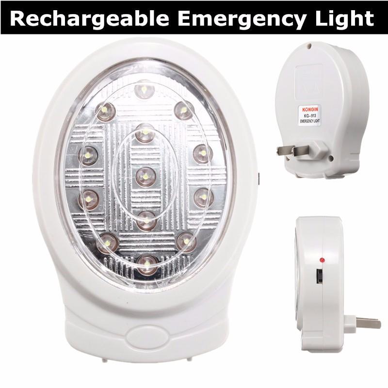 13 LED Rechargeable Home Emergency Automatic Power Failure Outage Light ...