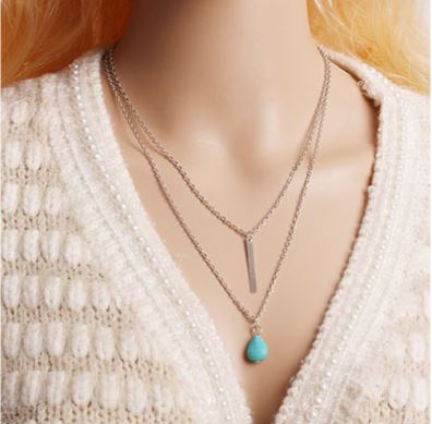 Foreign Trade Jewelry Simple Street Style Water Drop Necklace | Daraz.lk